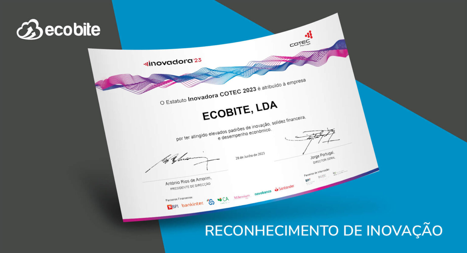 Ecobite reconhecida pela COTEC como Empresa Inovadora 2023